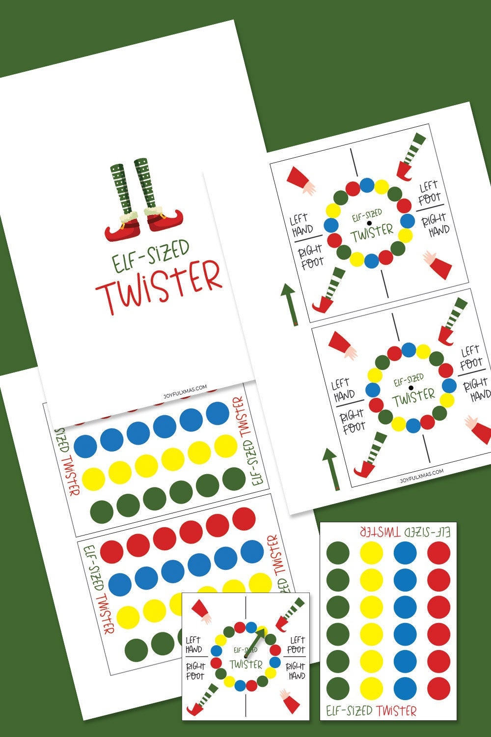 Elf-sized Twister Game, Twister Game, Digital Download, Instant ...