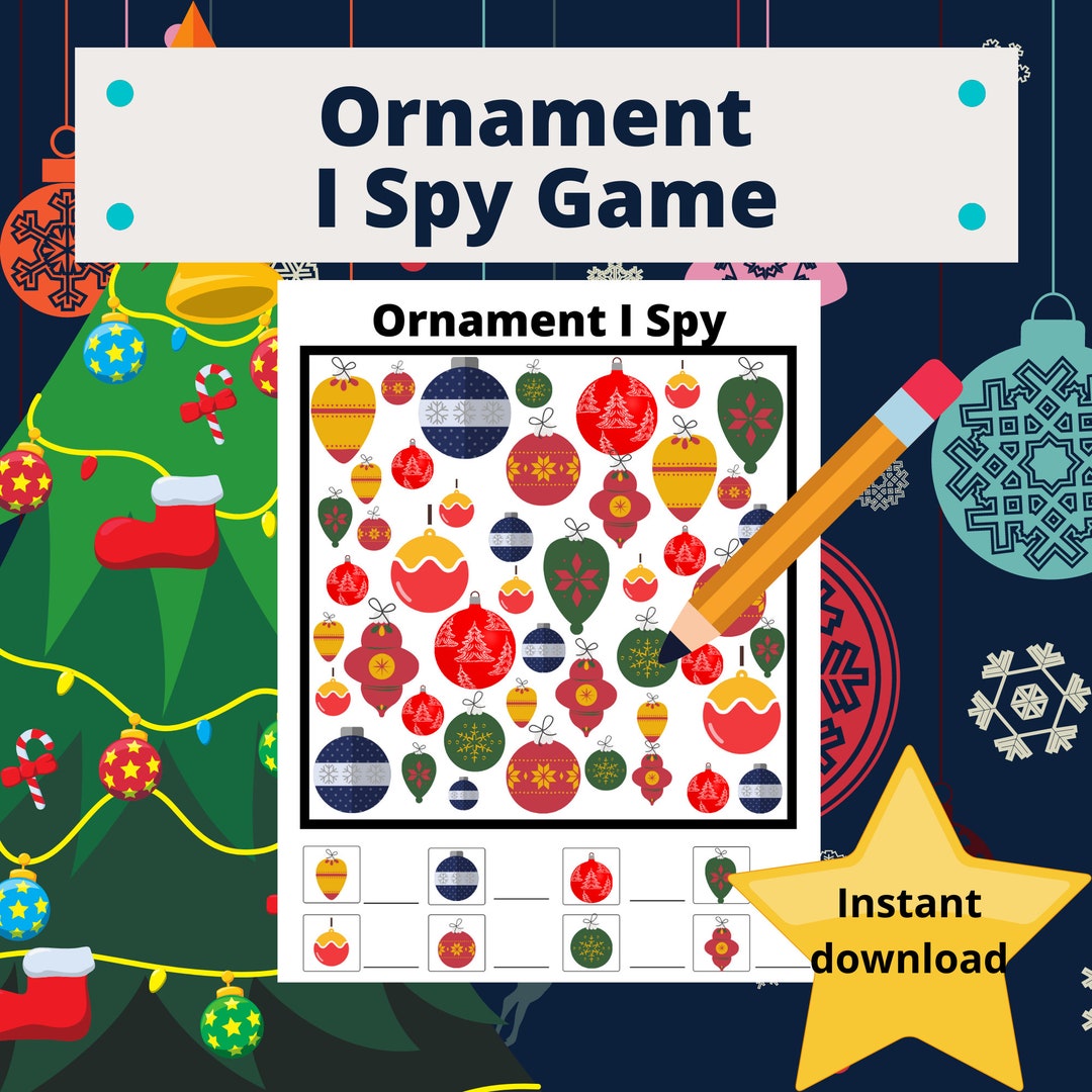 Christmas Ornament I Spy Game, Christmas Printable, Instant Download ...