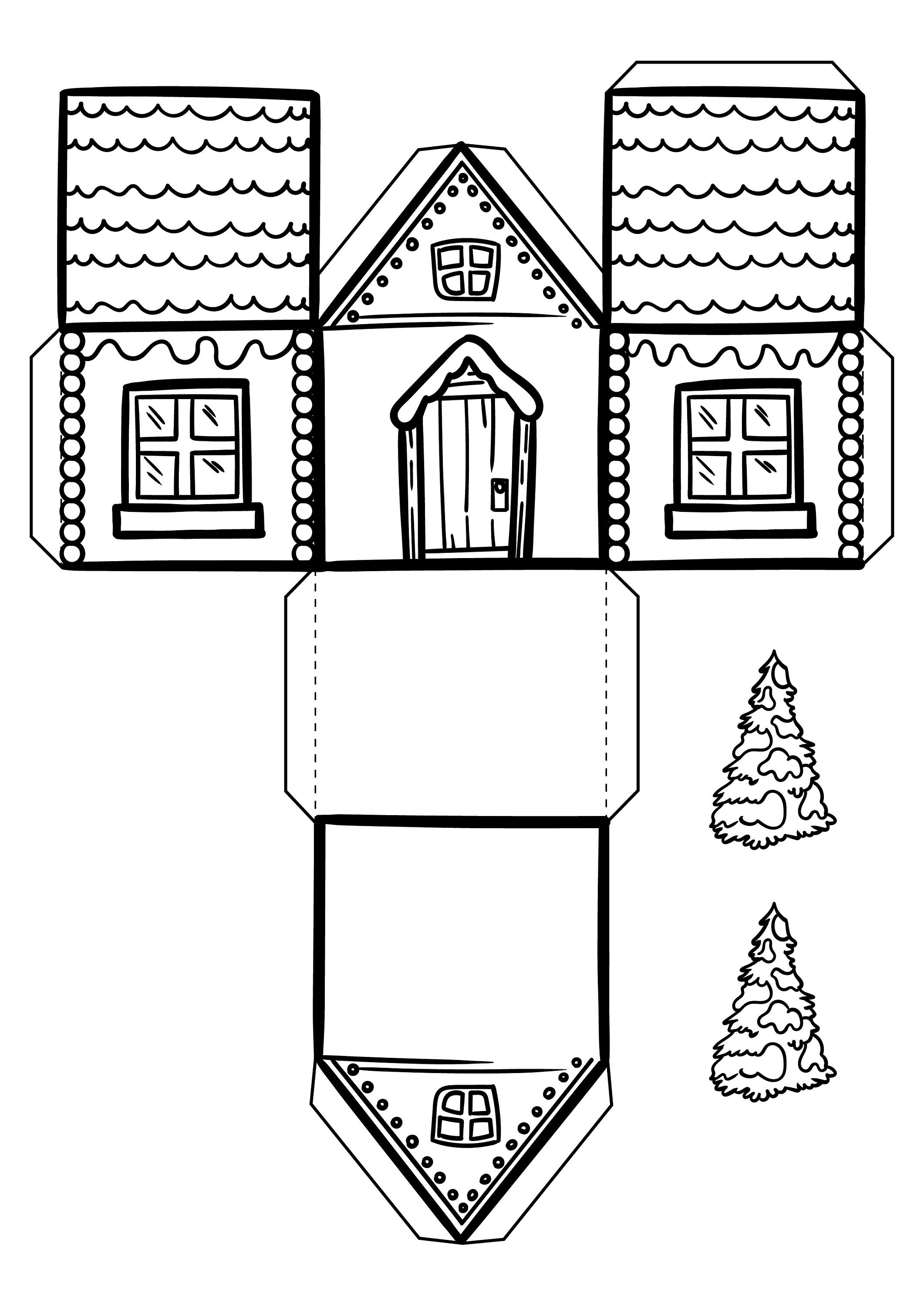 Winter 3D House, 3D House, Holiday House, Digital Download, Printable ...