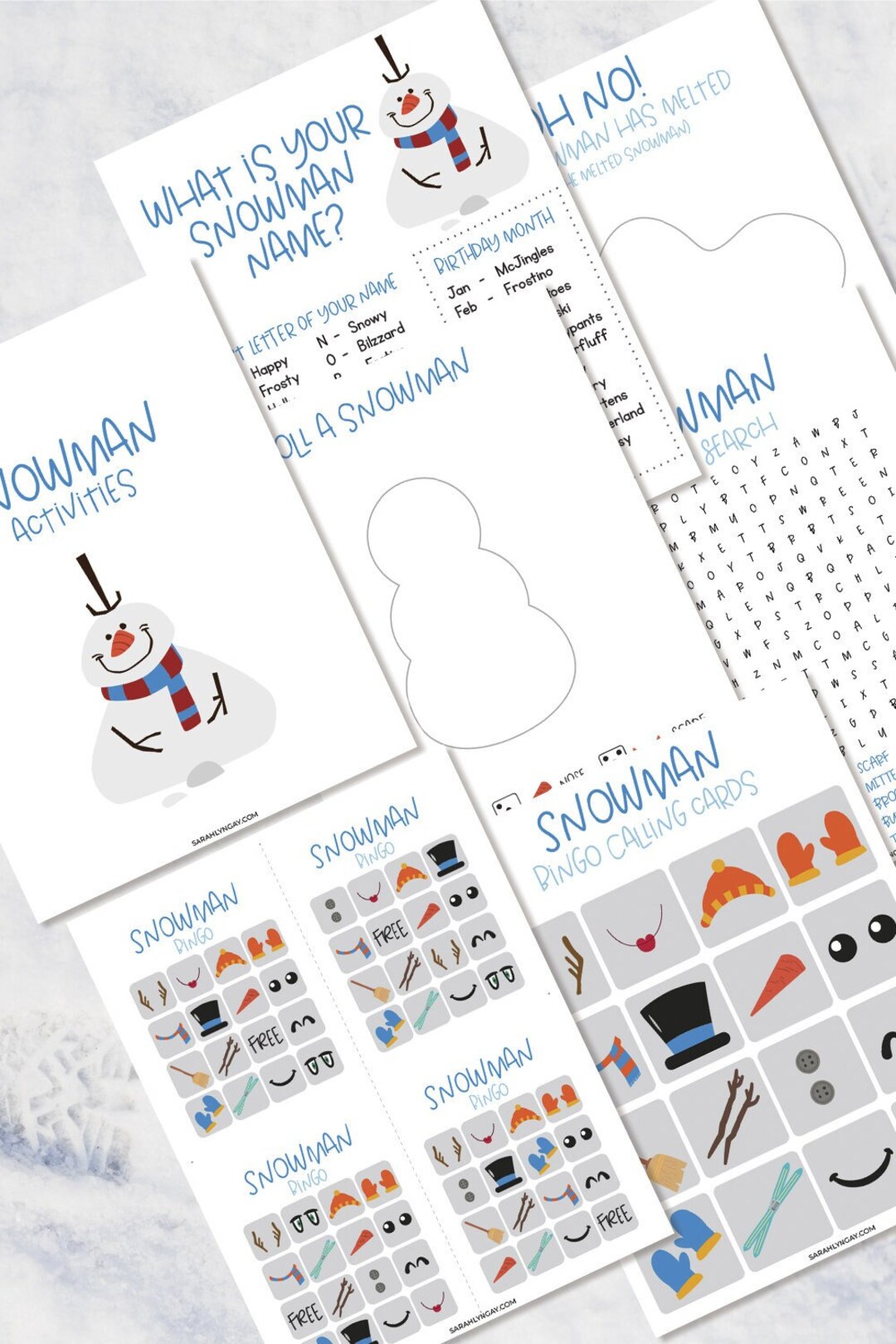 Snowman Activities, Snowman Learning Worksheets, Winter Fun, Digital ...