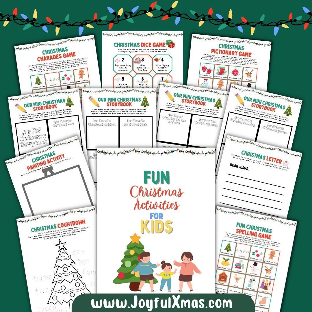Fun Christmas Activities for Kids, Kids Christmas, Instant Download ...