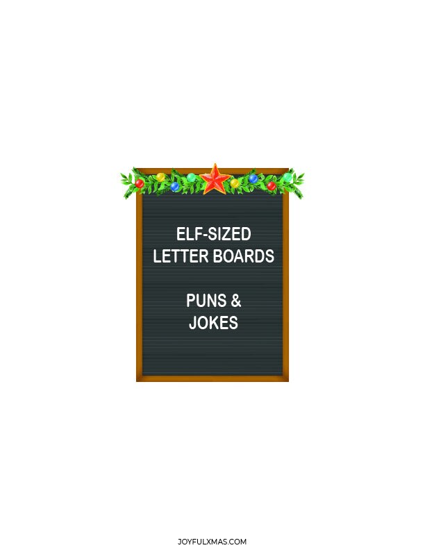 Elf-sized Letter Boards Puns and Jokes, Digital Download, Printable ...