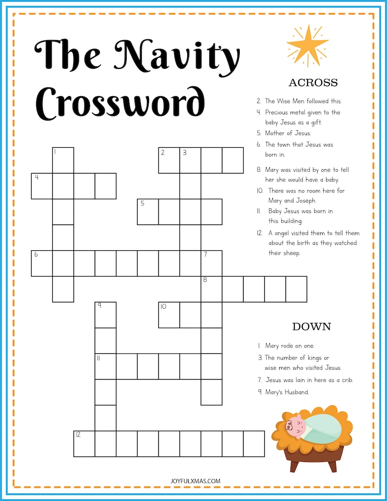 Christmas Nativity Set for Kids, Instant Download, Christmas Workbook ...