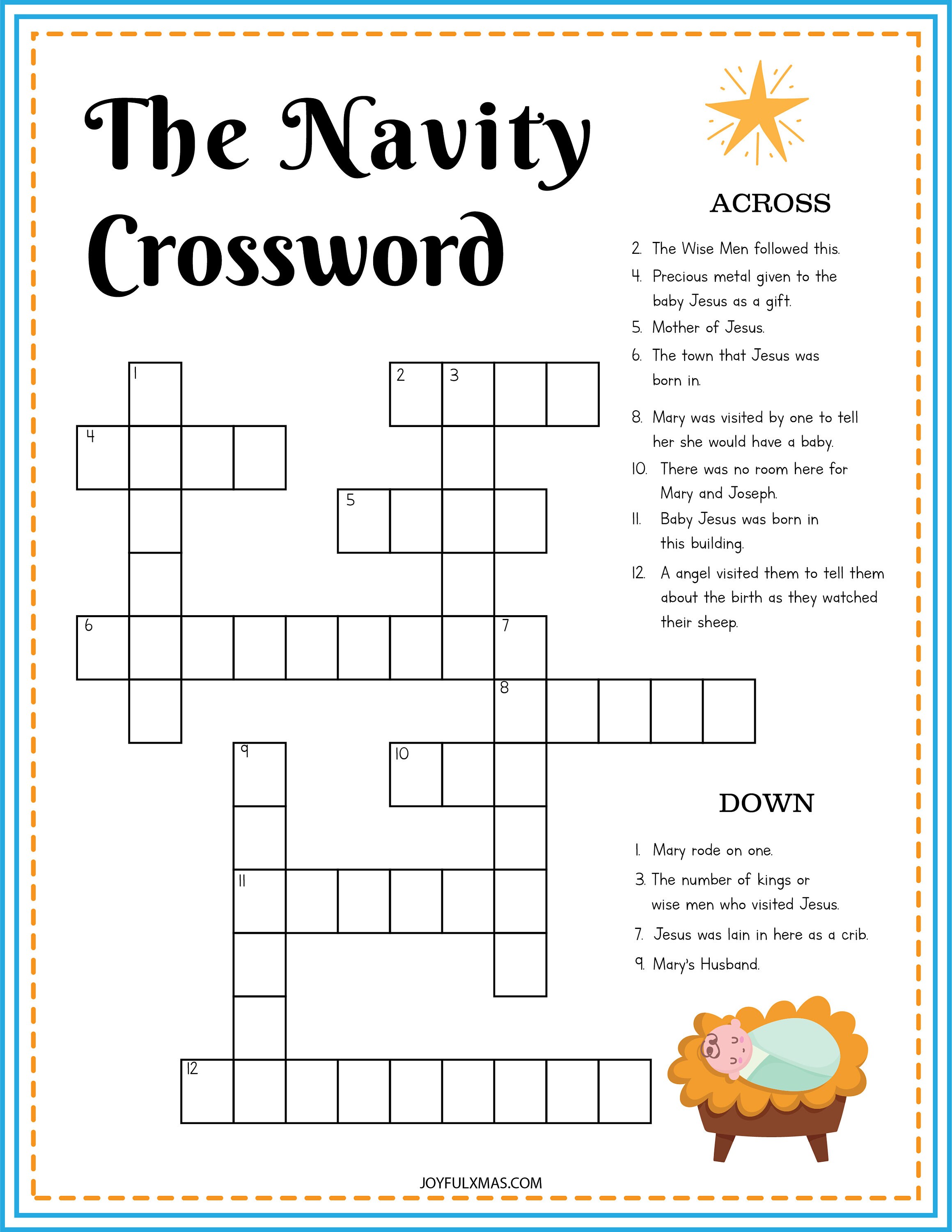 Christmas Nativity Set for Kids, Instant Download, Christmas Workbook ...