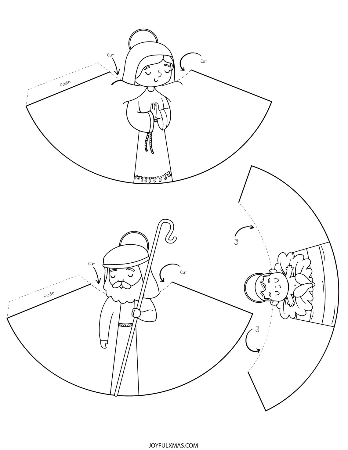 Christmas Nativity Cones Activity Set, Nativity Printable, Digital ...