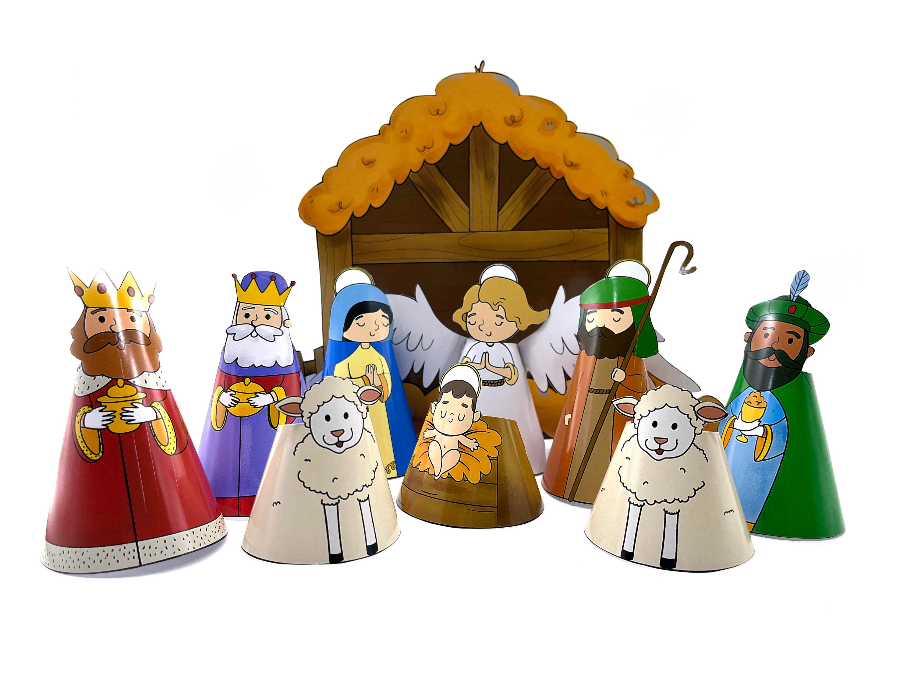 Christmas Nativity Cones Activity Set, Nativity Printable, Digital ...