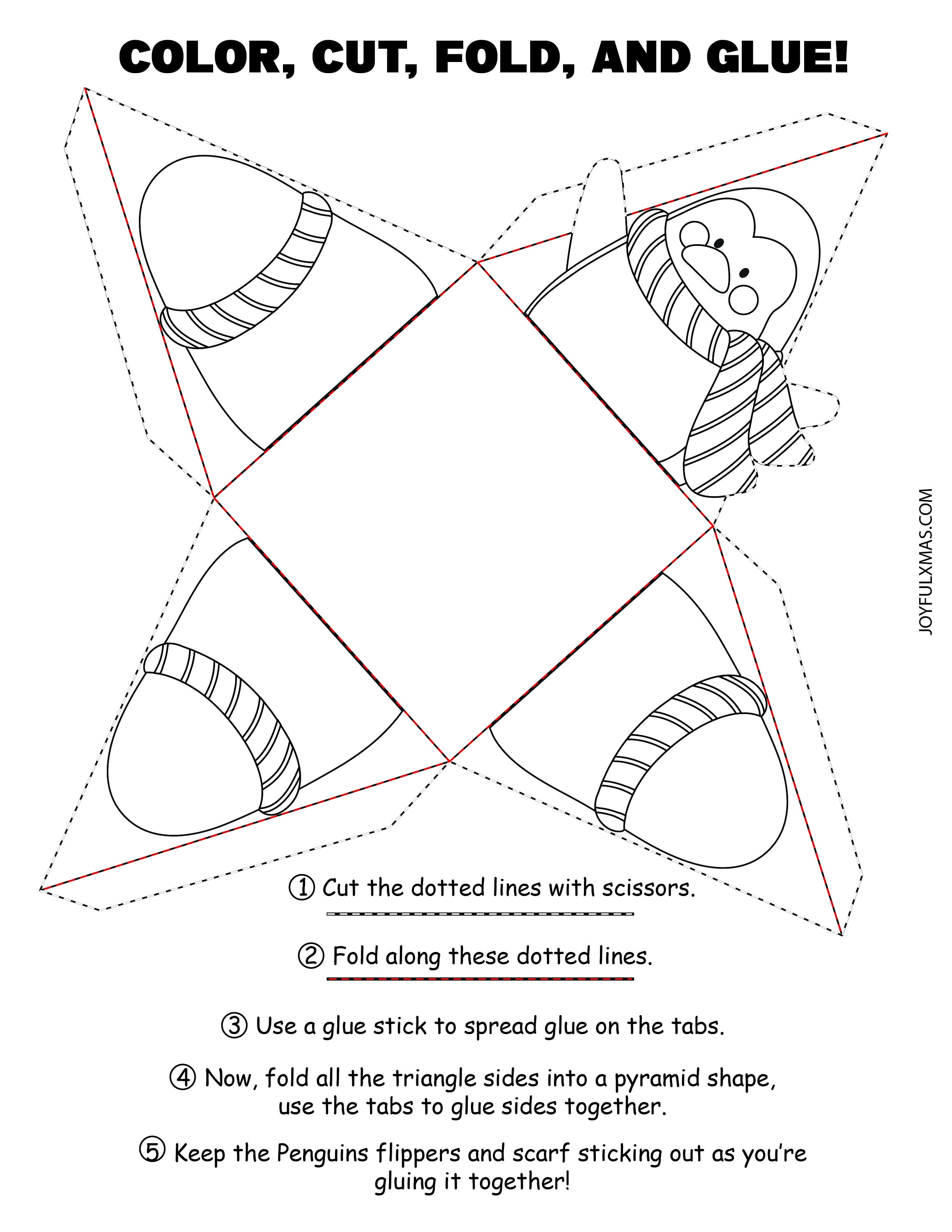 Printable Christmas Ornament Instant Download, Christmas Craft, Kids ...