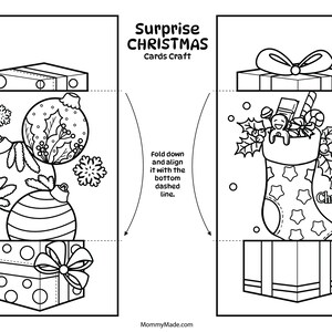 Surprise Christmas Cards Crafts, Digital Download, Instant Download ...