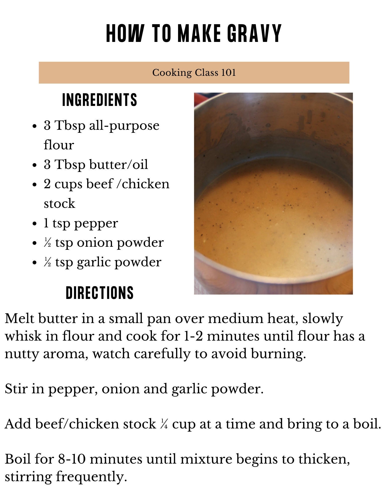How to Make Gravy - Etsy