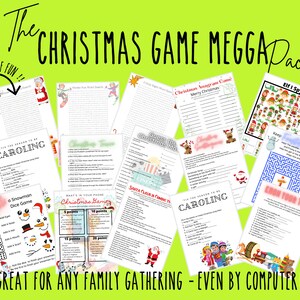 15 Christmas Games Megga Bundle, Instant Download, Christmas Party ...
