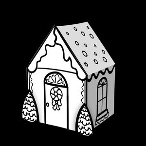 Winter 3D House, 3D House, Holiday House, Digital Download, Printable ...