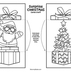 Surprise Christmas Cards Crafts, Digital Download, Instant Download ...