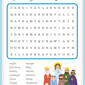 Christmas Nativity Set for Kids, Instant Download, Christmas Workbook ...