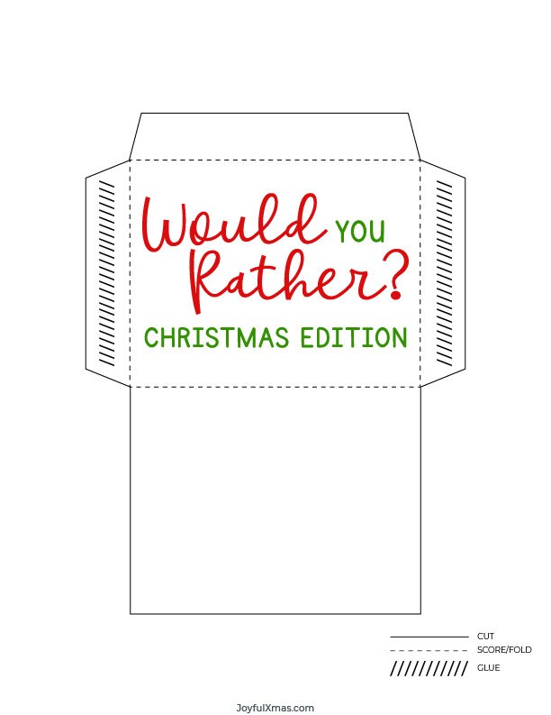 Would You Rather Christmas Game, Christmas Games, Instant Download ...
