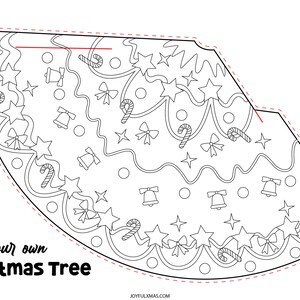 Color Your Own Tree Christmas Printable Set, Christmas Tree, Digital ...