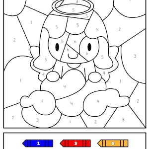 Nativity Color by Number Set, Christmas Download, Digital Download ...