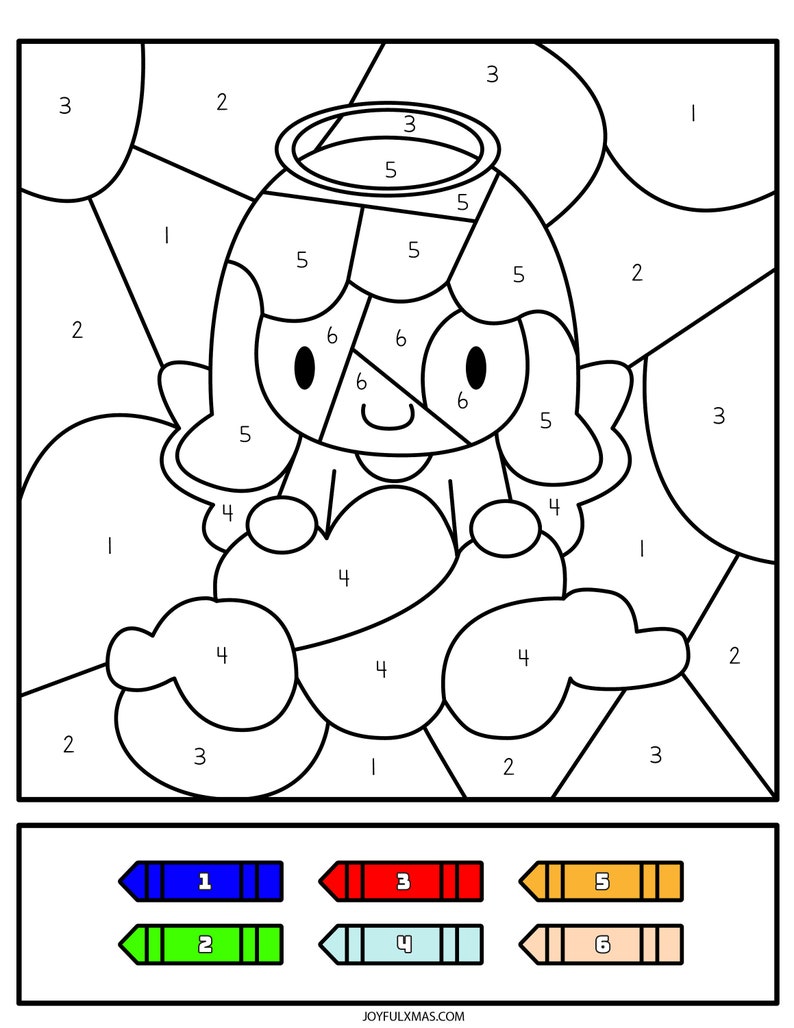 Nativity Color by Number Set, Christmas Download, Digital Download ...