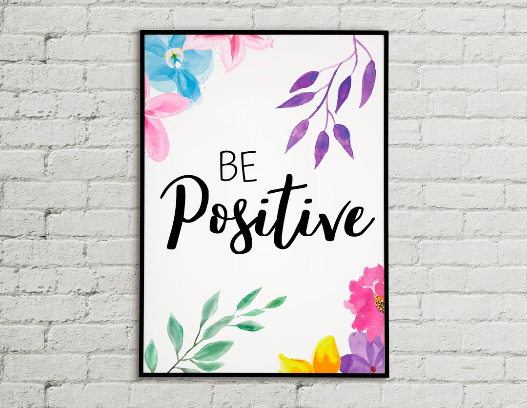Positive Quote Watercolor Printable Poster, Positive Affirmations ...