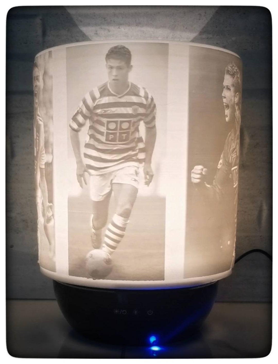 Cristiano Ronaldo - Rotating 3D Printed Bluetooth Speaker Lamp - Etsy