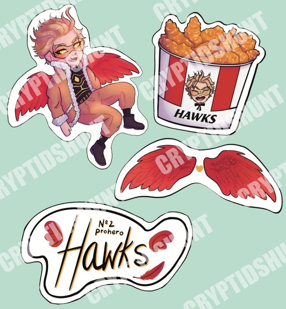 HAWKS bnha STICKERS SET | Etsy
