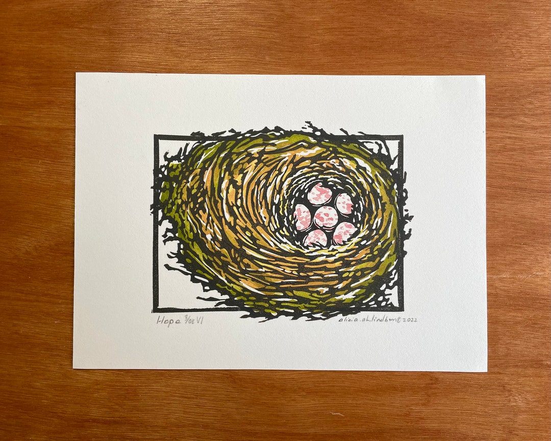 Hope V.1 - Original Handmade Blockprint - Etsy