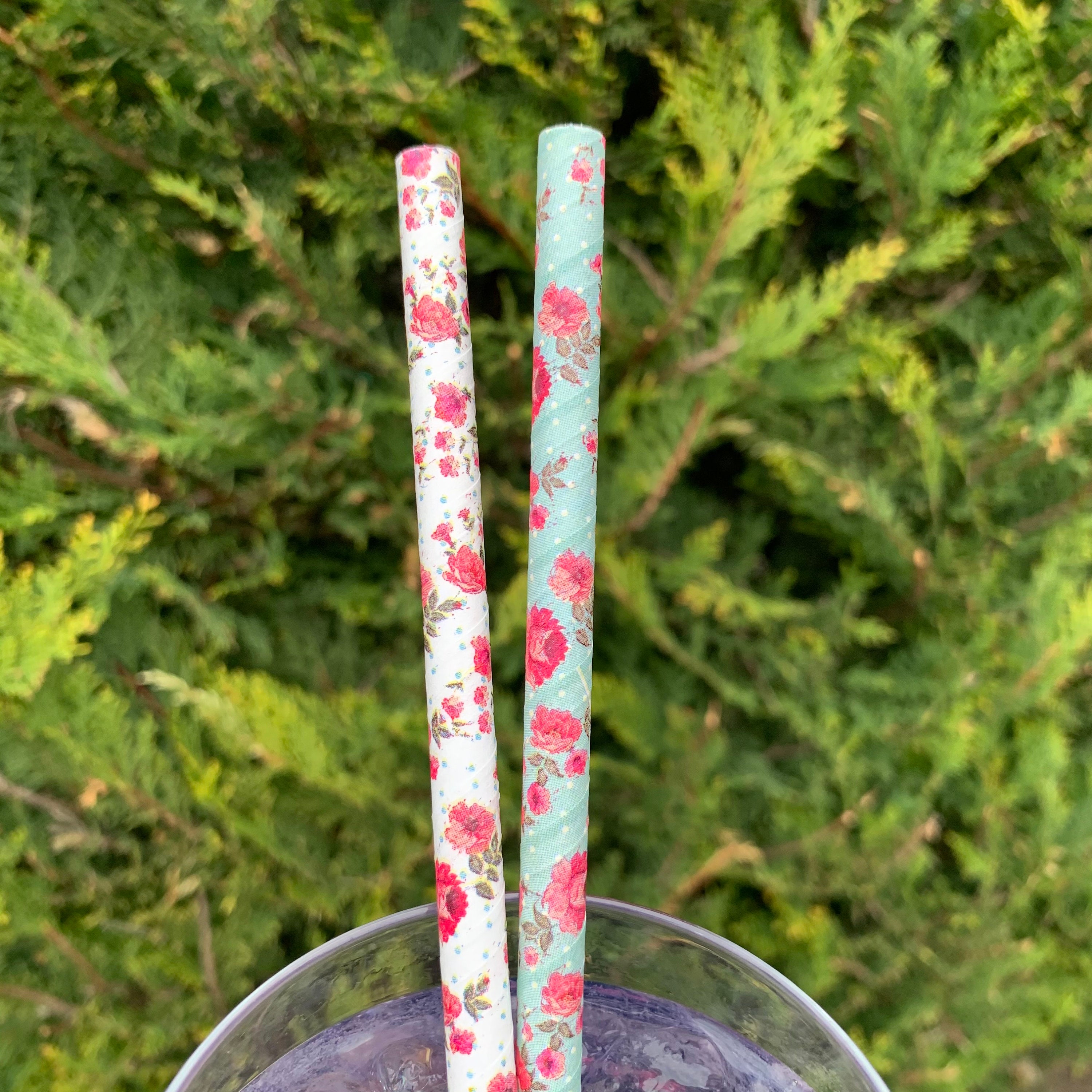Vintage Flower Paper Straws Box of 20 Mixed Flower Straws - Etsy.de
