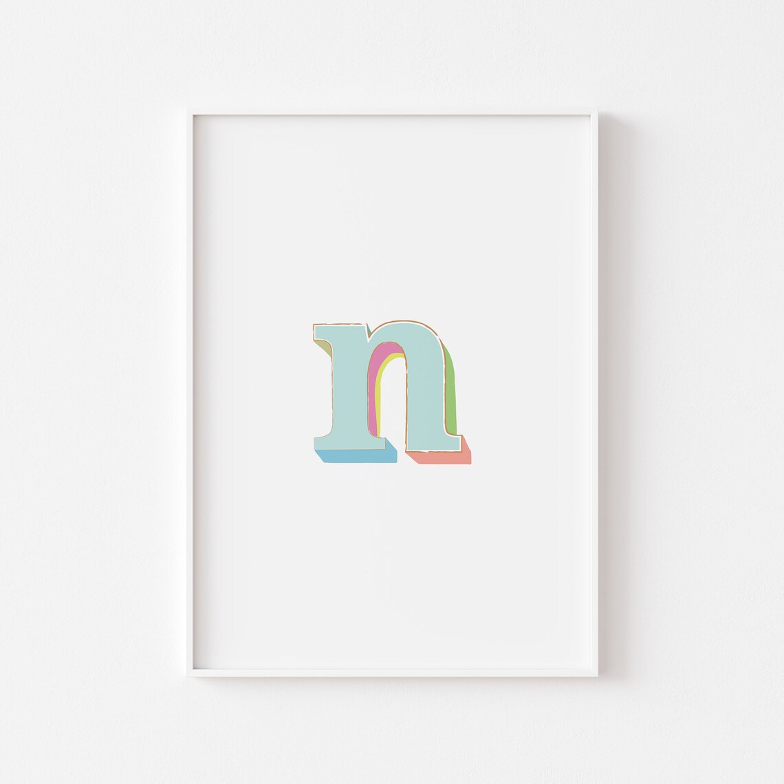 Typography Art N Word Printable Wall Digital Print Kid - Etsy UK