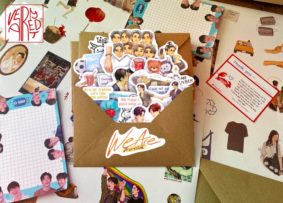 Pondphuwin Stickers: We Are Thai BL Series Fan Art - LGBTQ Pride - Etsy