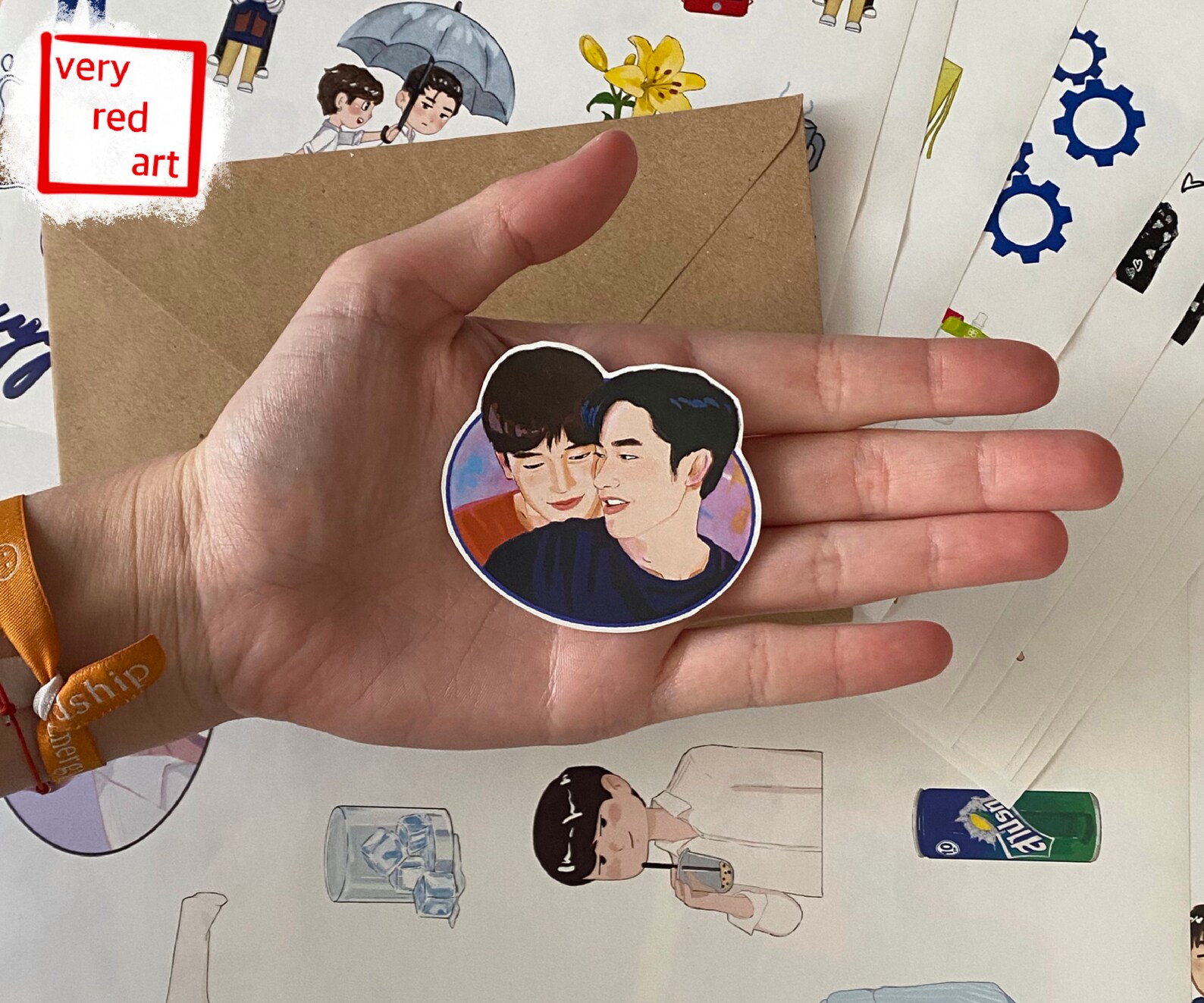 Dark Blue Kiss Stickers Thai BL Series SanMork stickers | Etsy