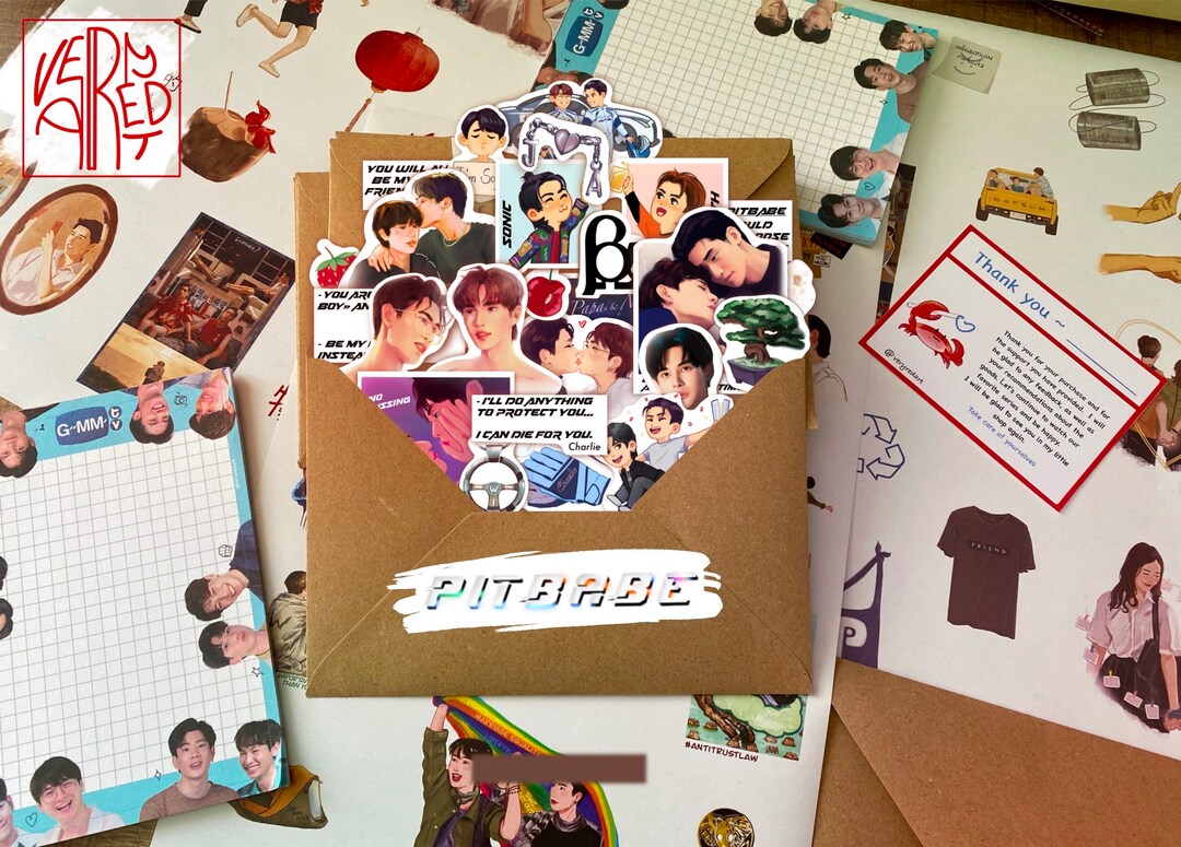 Pitbabe 2 Thai BL Series Stickers - Pavelpooh - Charliebabe - Yaoi ...
