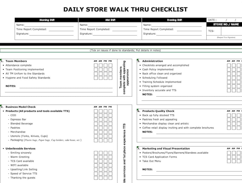 DAILY STORE CHECKLIST - Etsy