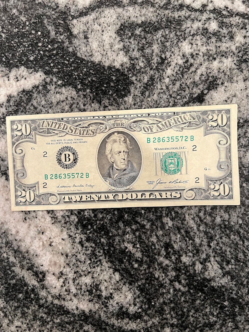 Rare Vintage 1985 Twenty Dollar Bill - Etsy