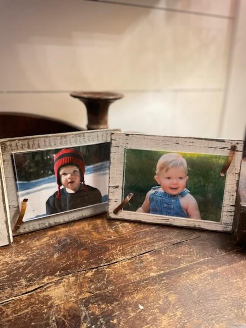 4x6 Rustic Distressed Stand up or Hang Picture Frame for ONE 4x6 Photos ...