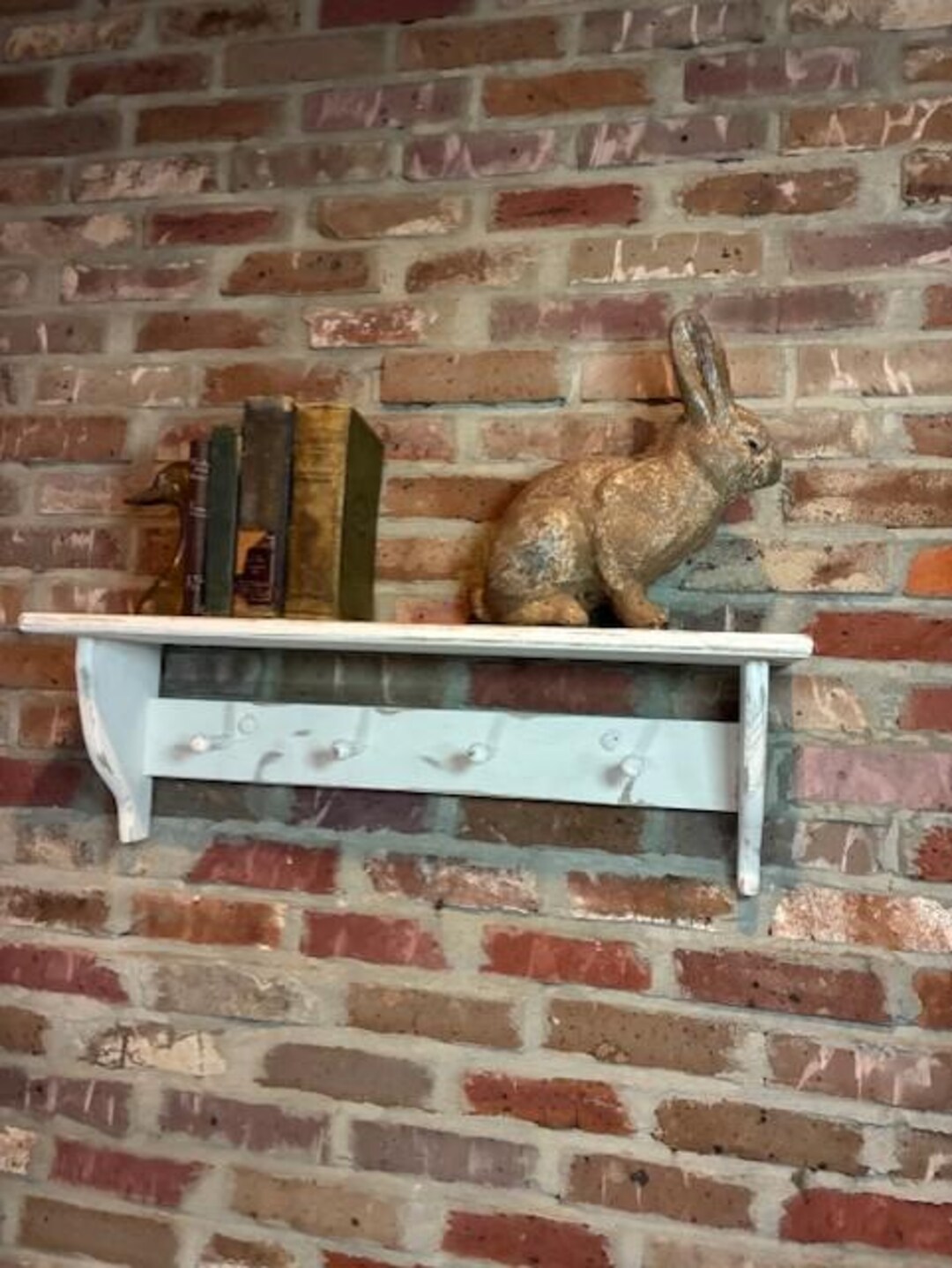 Shaker Peg Rack With Display Shelf - Farmhouse Style - Etsy