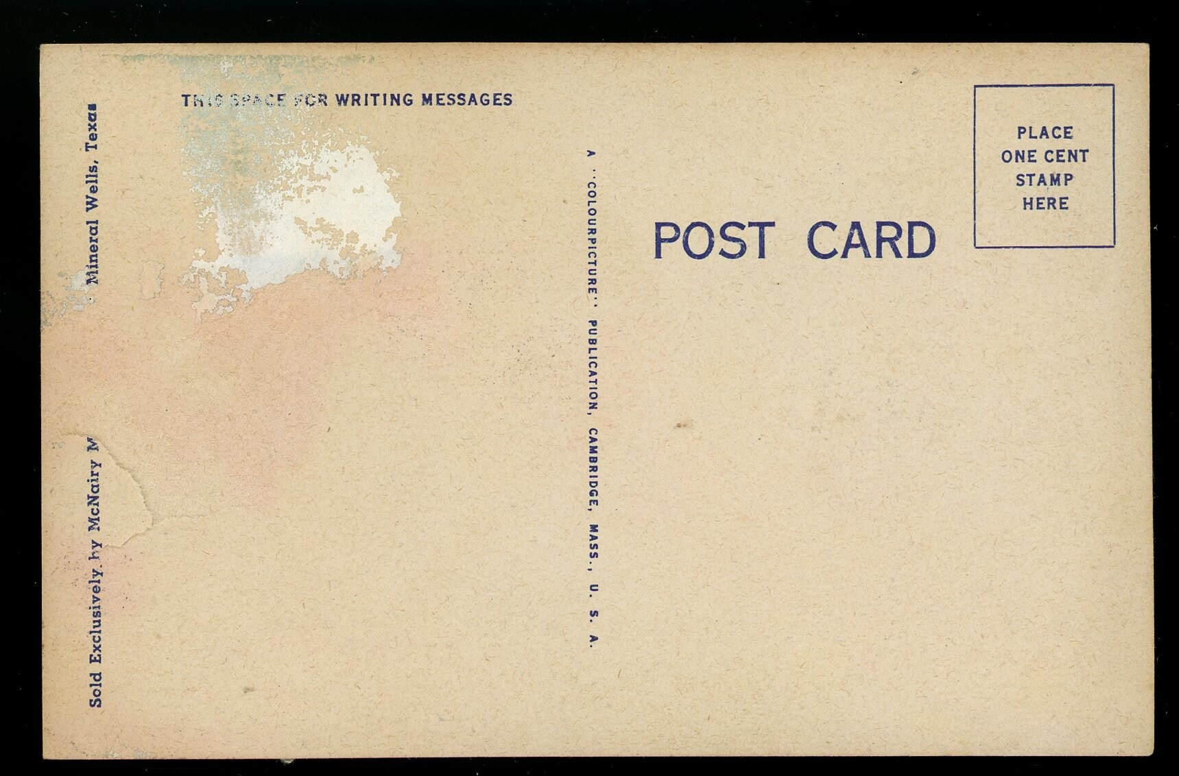 Antique Large Letter Linen Postcard - Greetings From Mineral Wells ...
