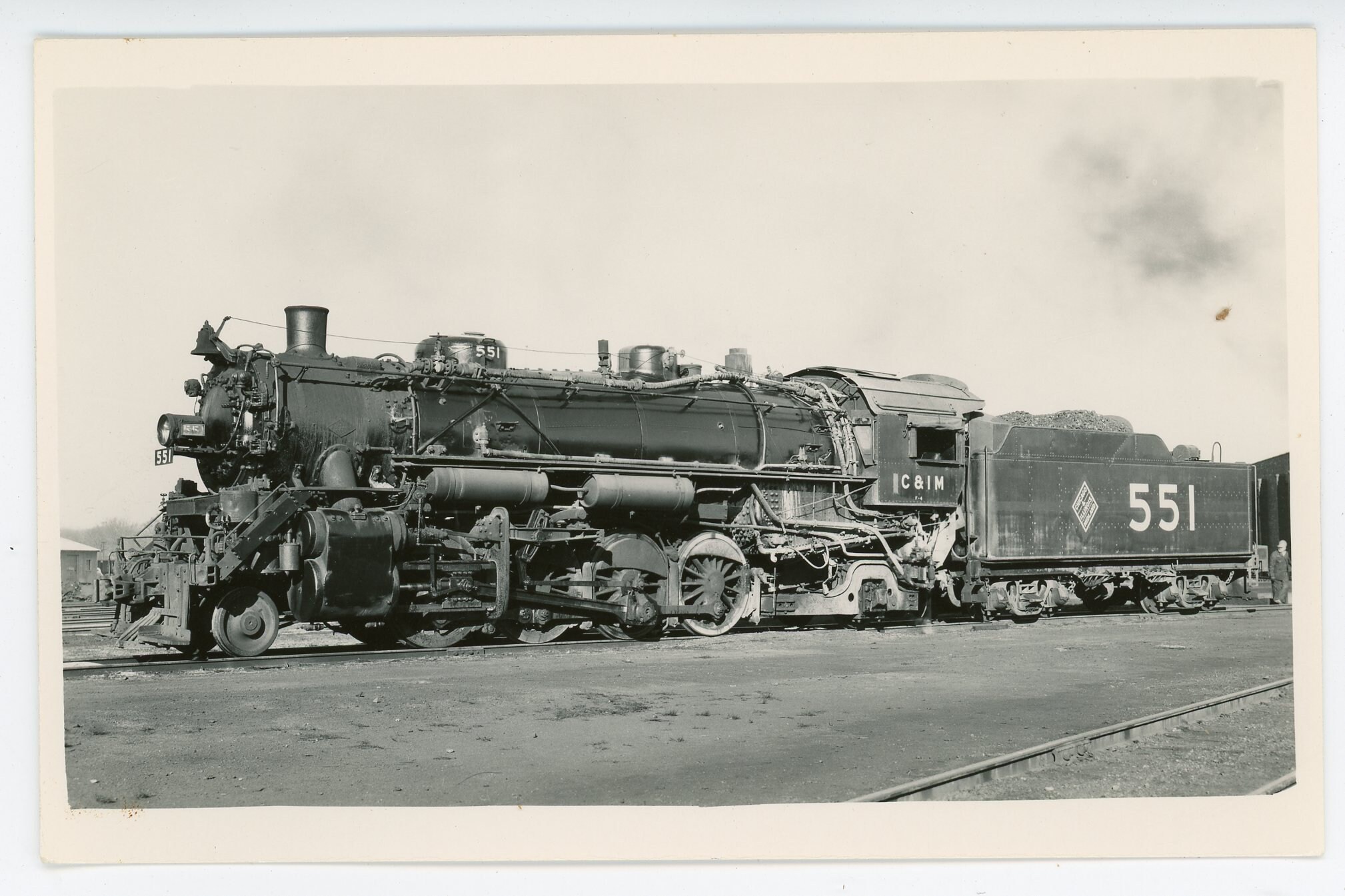 RPPC Railroad Photo Postcard. Chicago and Illinois Midland Railway 551 ...