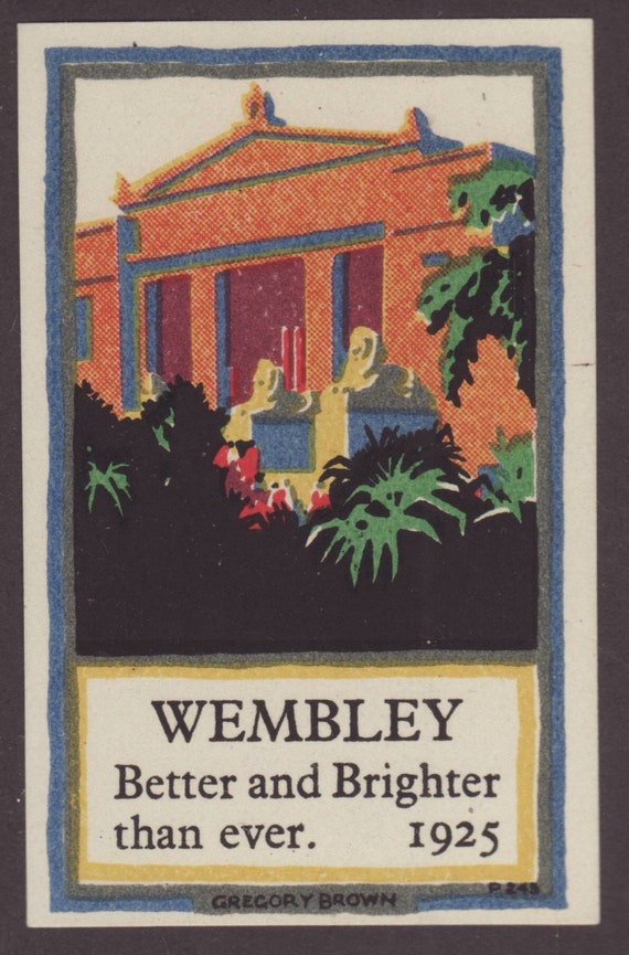 Poster Stamp British Empire Exhibition Wembley 1925 great - Etsy UK