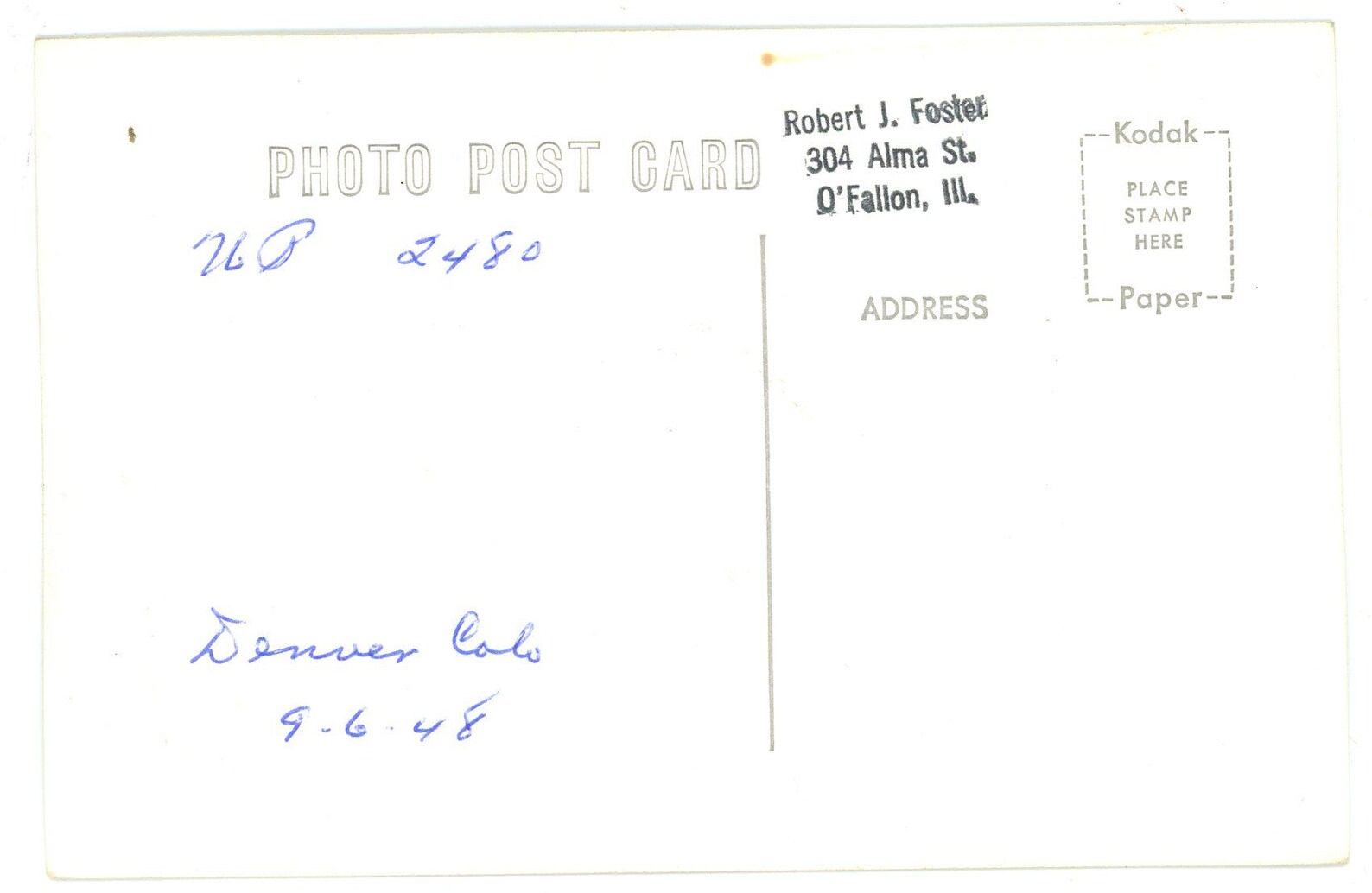 Railroad RPPC - Union Pacific 2480. Denver, Colorado 1948. Robert J ...