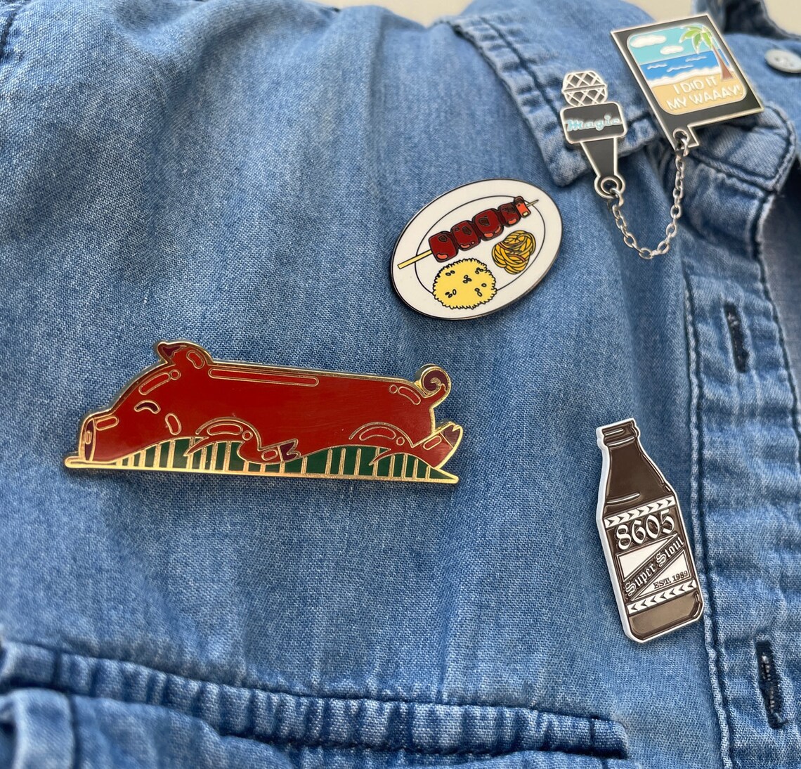 Filipino Food Philippines Barbecue BBQ Skewer Plate Enamel Pin - Etsy