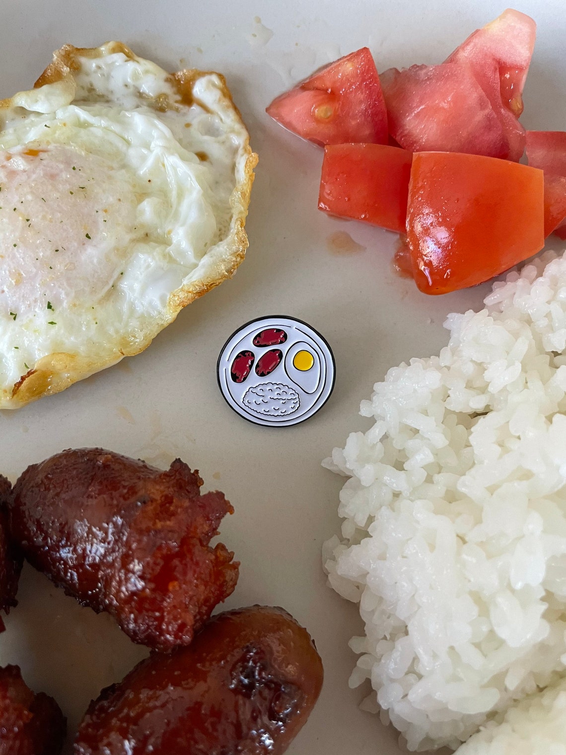 Filipino Breakfast Longsilog Soft Enamel Pin Badge - Etsy