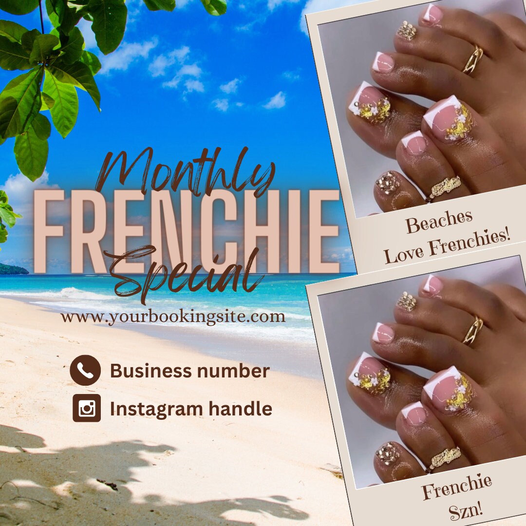 Acrylic Nail Flyer| Instagram| Nail Flyer| French Tip Nail Flyer| Nail ...