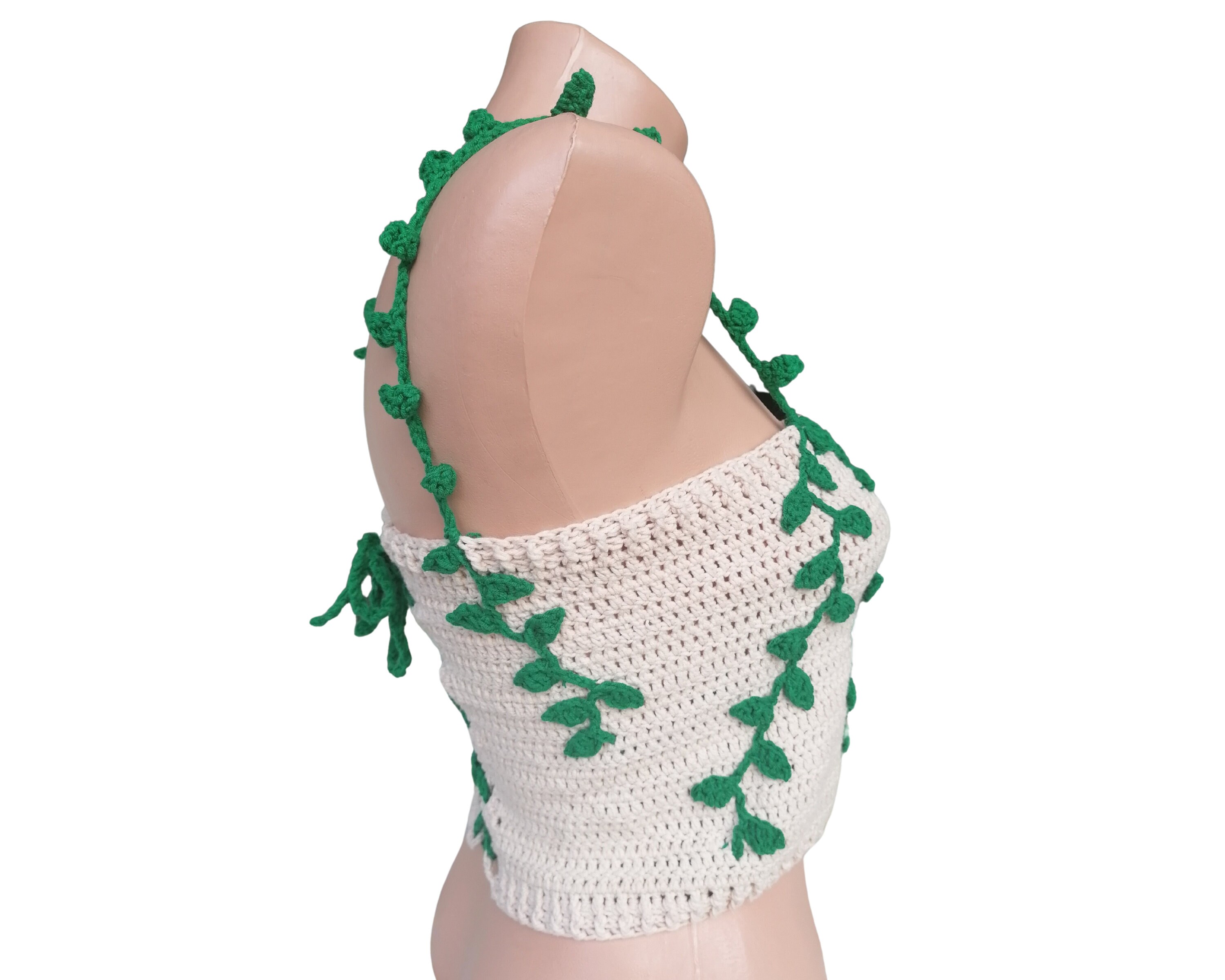 Handmade Poison Ivy Costume Crochet Halter Top Festival Y2k - Etsy