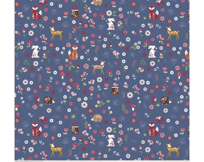 REMNANT 75cm X 112cm Riley Blake Enchanted Meadow, Baby Animal Fabric ...