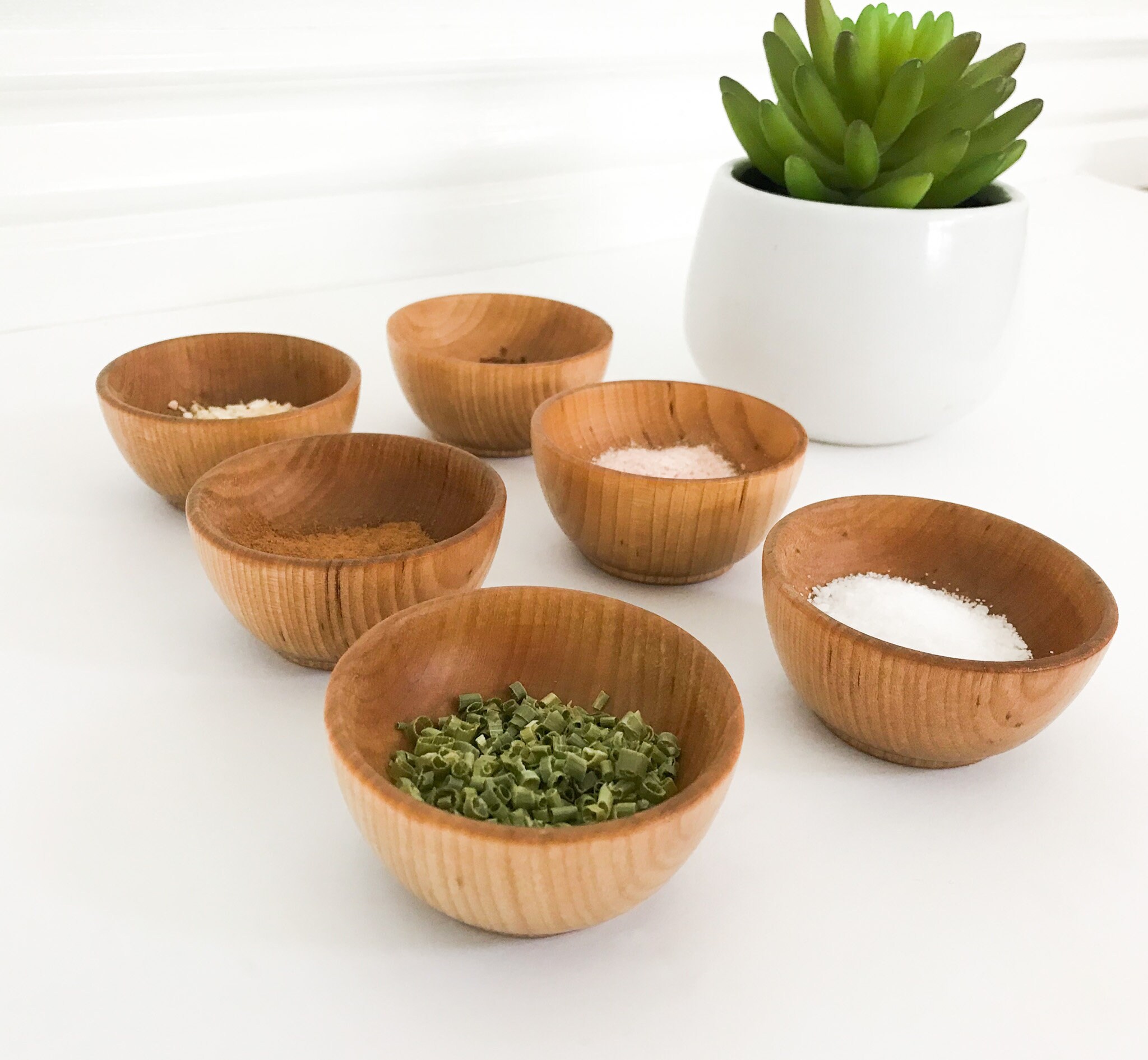 Pinch Bowl Set/recipe Prep Set/dipping Cups/ Small Wooden - Etsy