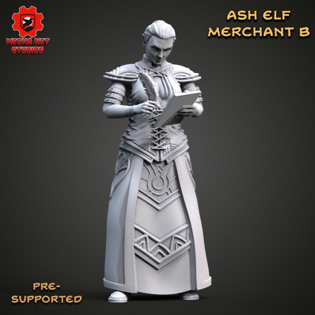 Ash Elf Merchant B Original Mechanet Miniature for Rpgs, Wargames, and ...