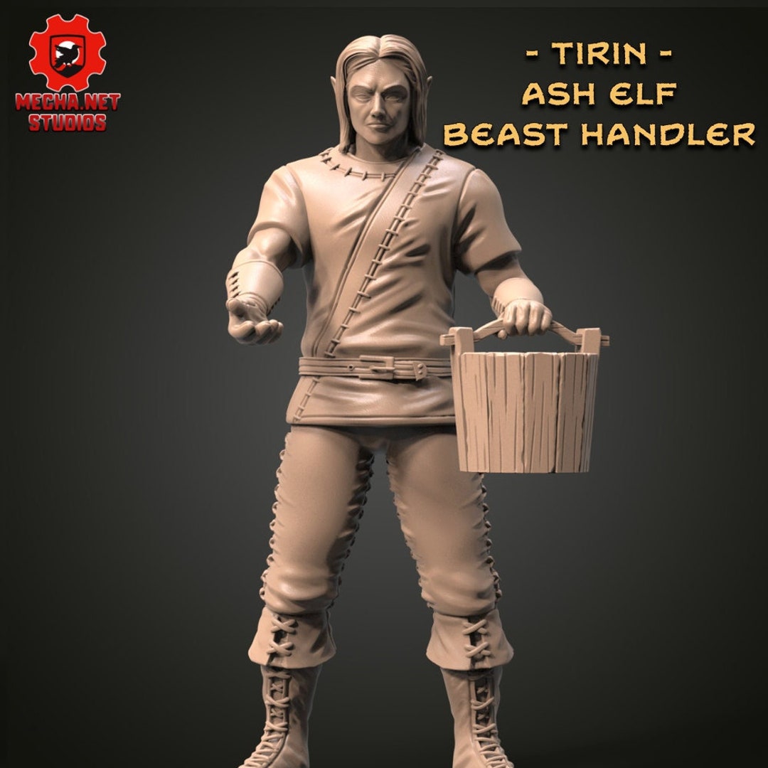 Tirin Ash Elf Beast Handler Original Mechanet Miniature for Rpgs, Board ...