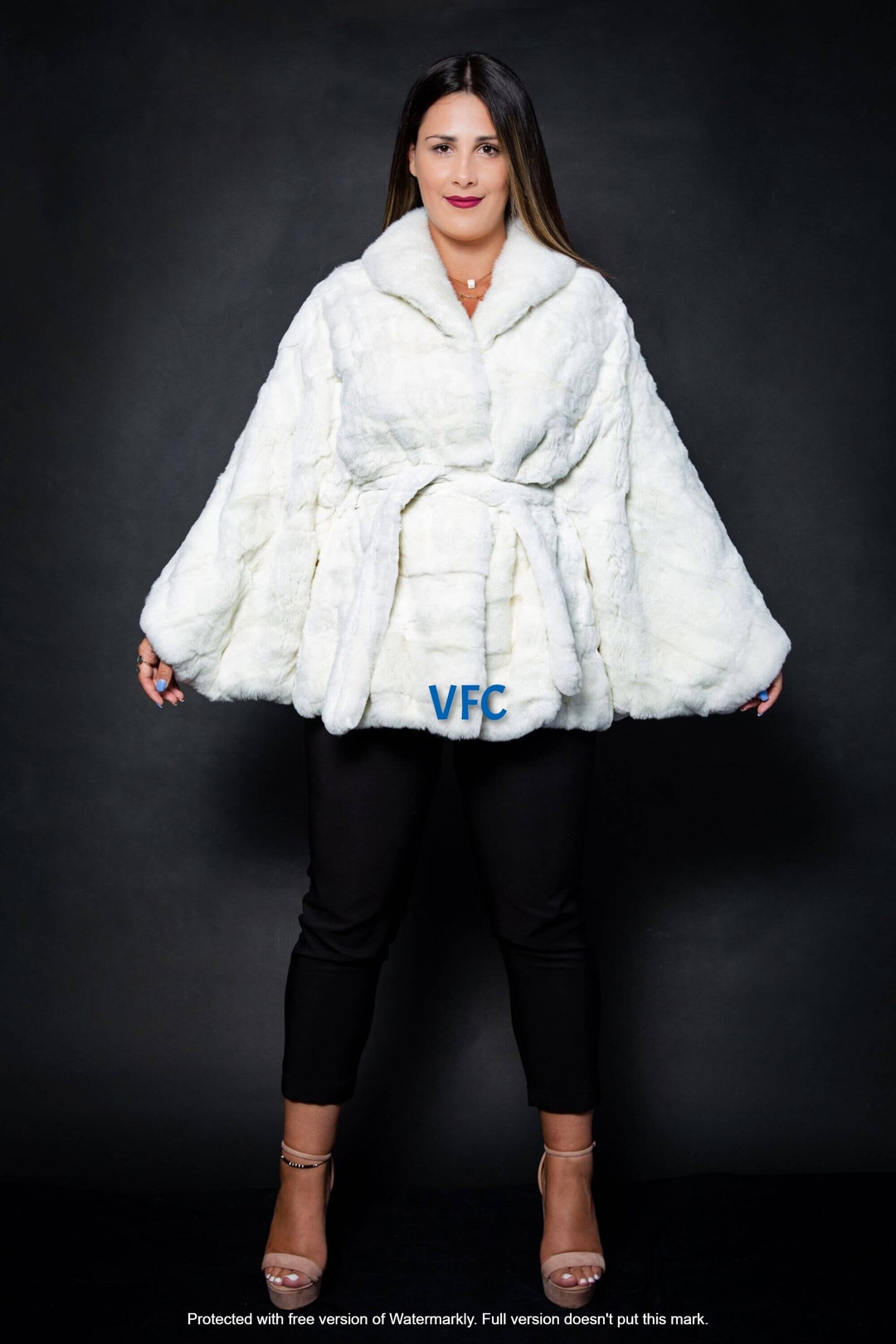 Natural White Orylag Cape, Wedding Cape, Real Orylag Rex Fur Cape, Real ...