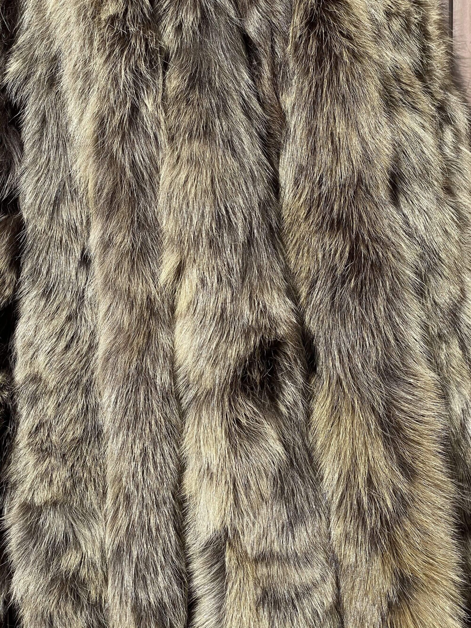 Real Fur Stripes Brown With Yellow Fox Fur Strip Fox Fur - Etsy