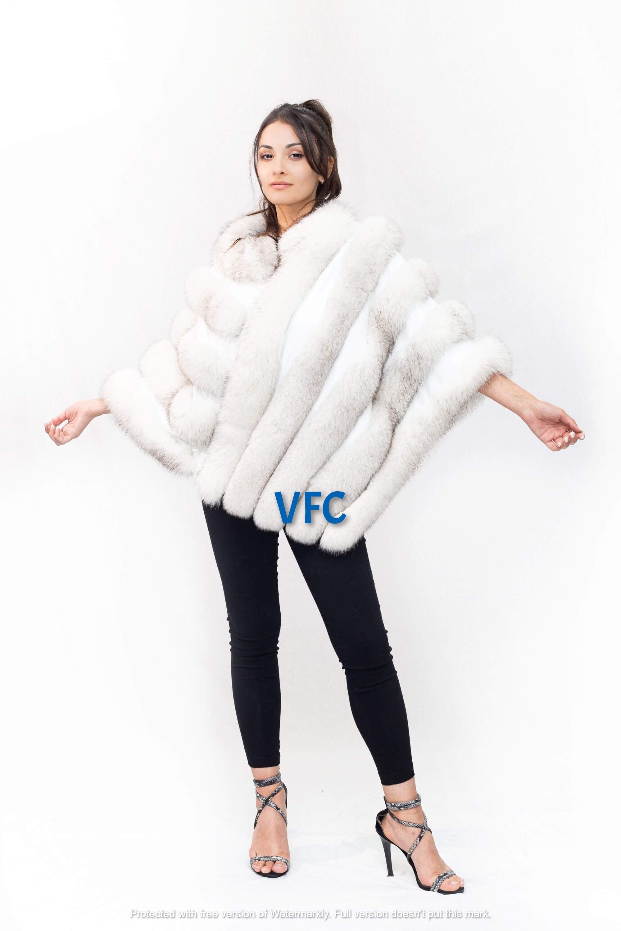 Real Fox Fur Cape White Fox Fur Cape Fluffy Fur Cape Luxury - Etsy