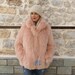 Real Fox Fur Jacket, Pink Fox Fur Jacket, Fluffy Fur Jacket , Luxury ...